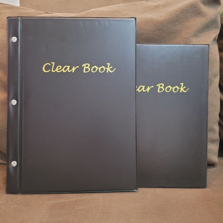 HARD BOUND Clear Book and REFILLABLE clear refills Screw-type High ...