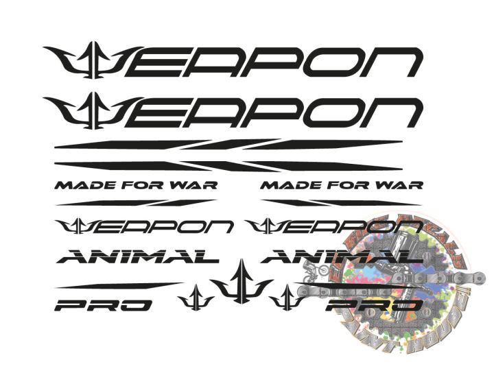WEAPON ANIMAL BIKE FRAME DECALS | Lazada PH
