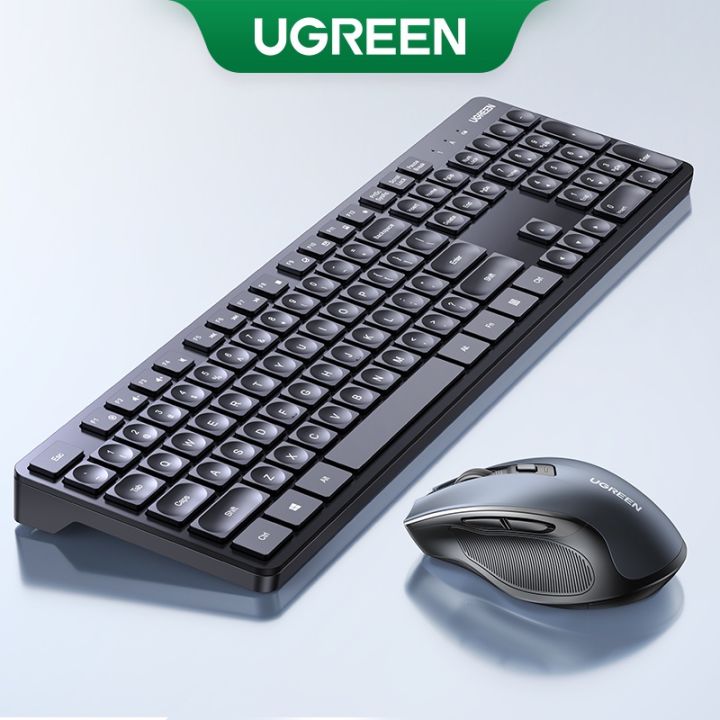 UGREEN Wireless Keyboard & Mouse Set / Computer PC Ergonomic Keyboard ...