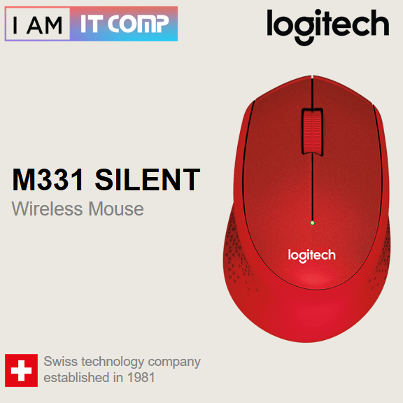 Logitech M331 Silent Plus Wireless Mouse - Red | Lazada