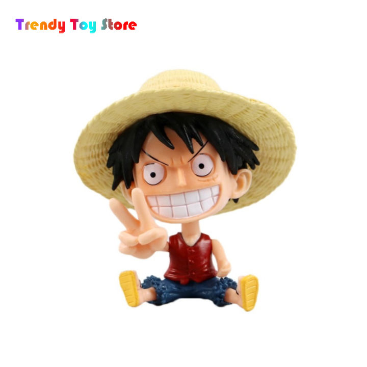 Gift Shake Head Luffy Roronoa Zoro Anime Figurines Car Decoration Model ...