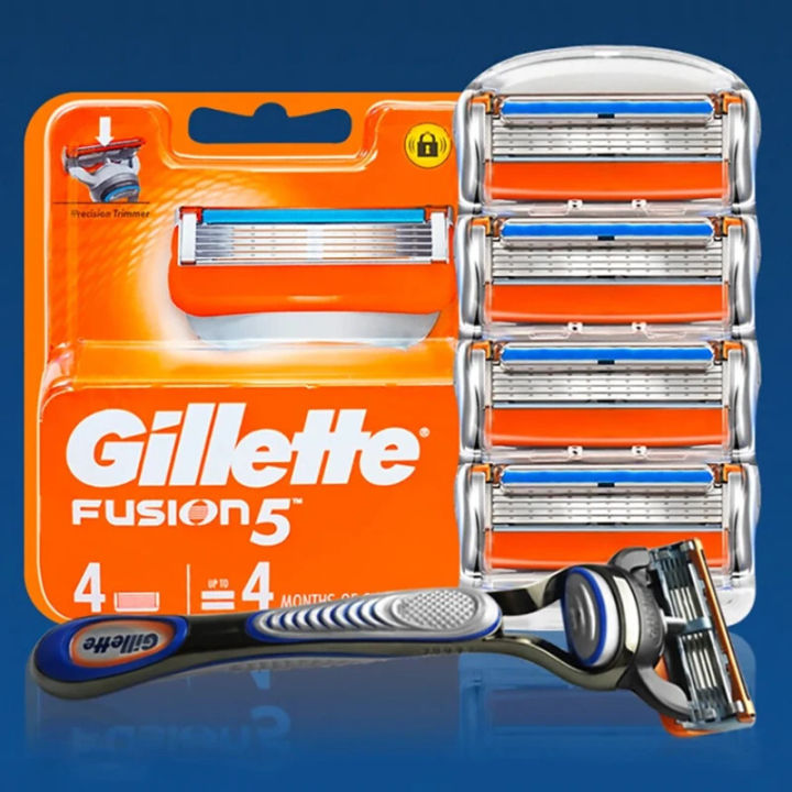 Original Gillette Fusion 5 Men's Razor Blades 5 Layers Safety Manual ...