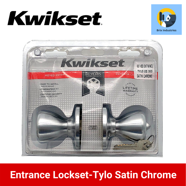 Kwikset Entrance Lockset TYLO US 26D Satin Chrome Keyed Entry Door Knob ...