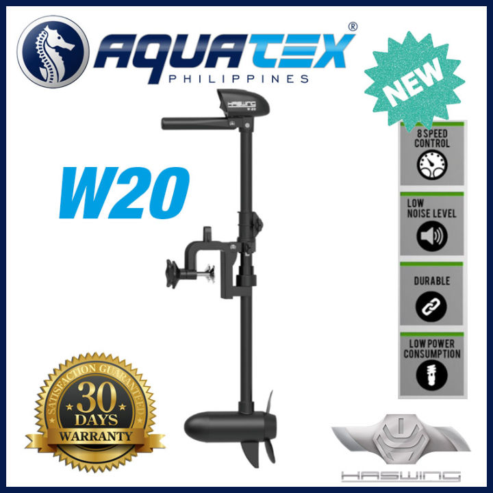 AQUATEX Haswing Electric Trolling Motor 20/30/40/55 lbs outboard engine ...