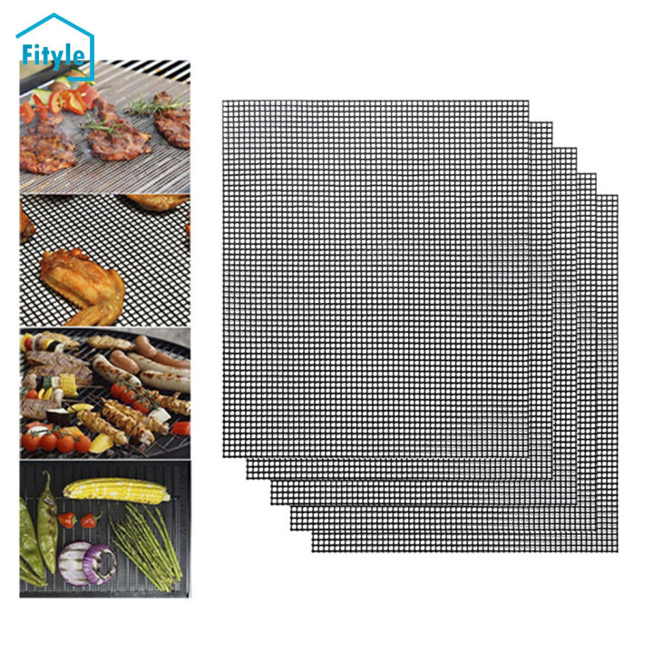 Fityle Barbecue Grilling Mesh Mat Replacement Glass Fiber Pads Smoker ...