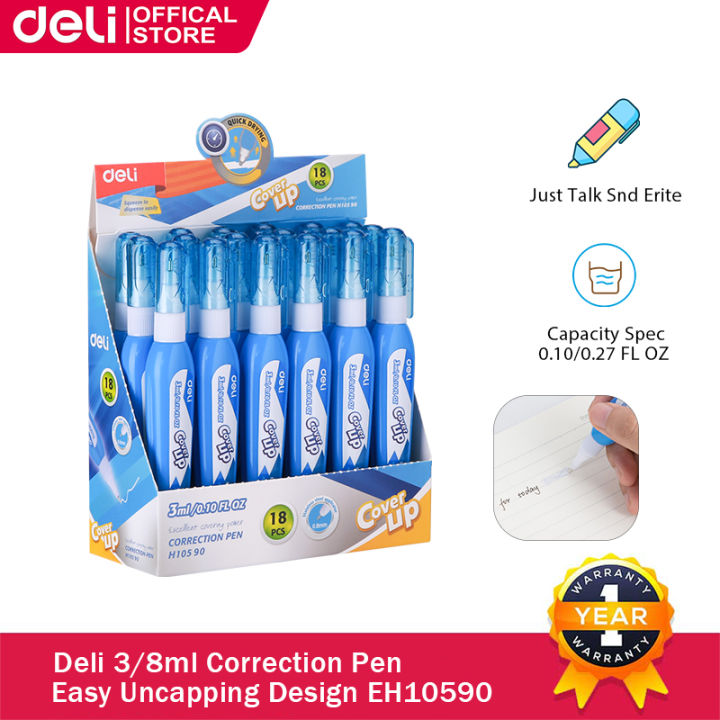 Deli 5/12/18Pcs Correction Pen For School Stationary Supplies Quick Dry ...
