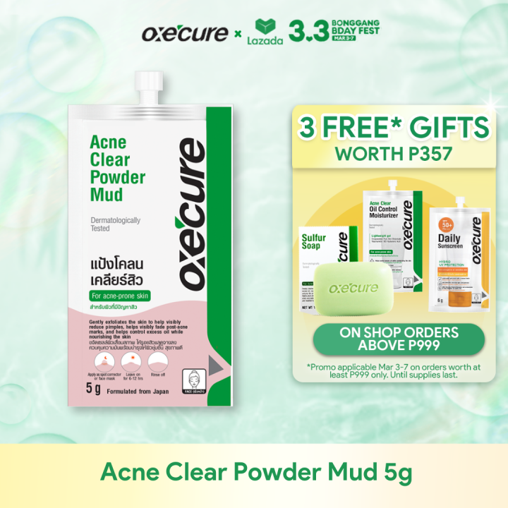 OXECURE 2% Salicylic Acid Acne Clear Powder Mud 5g/50g [Pimples ...