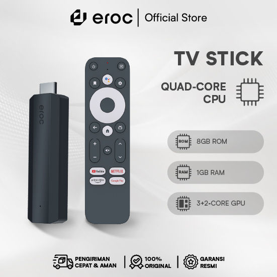 EROC TV Stick Android 11 - Full HD - Google Assistant - Chromecast ...