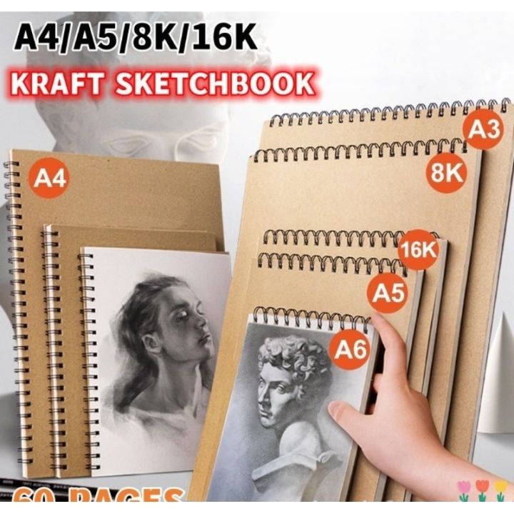 HOTProfessional sketch book Thick paper Spiral notebook Art school ...