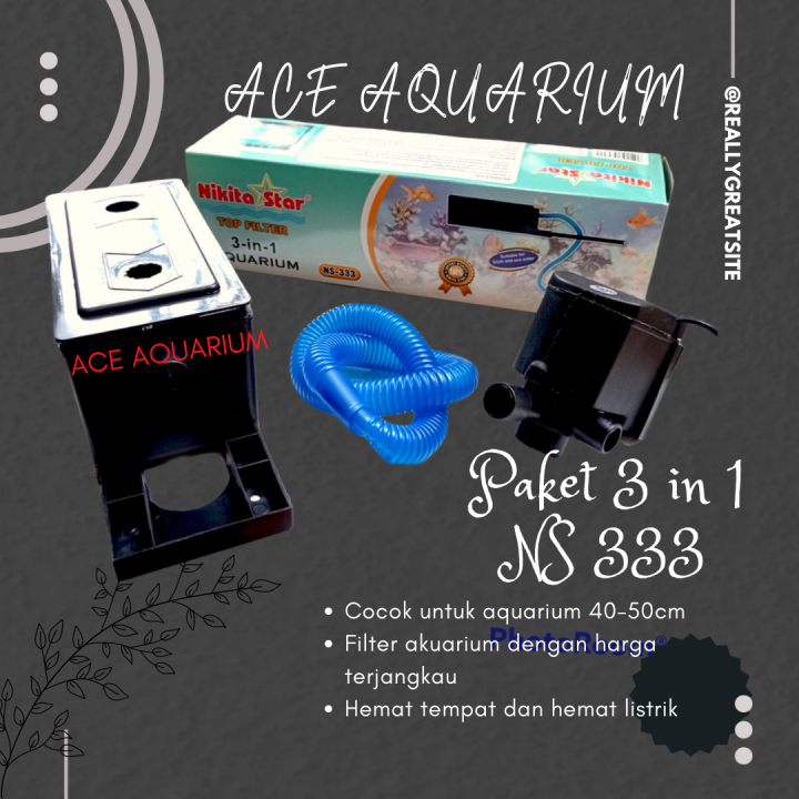 Ace Aquarium Set Lengkap 3 in 1 Pompa Dan Top Box Filter Aquarium ...