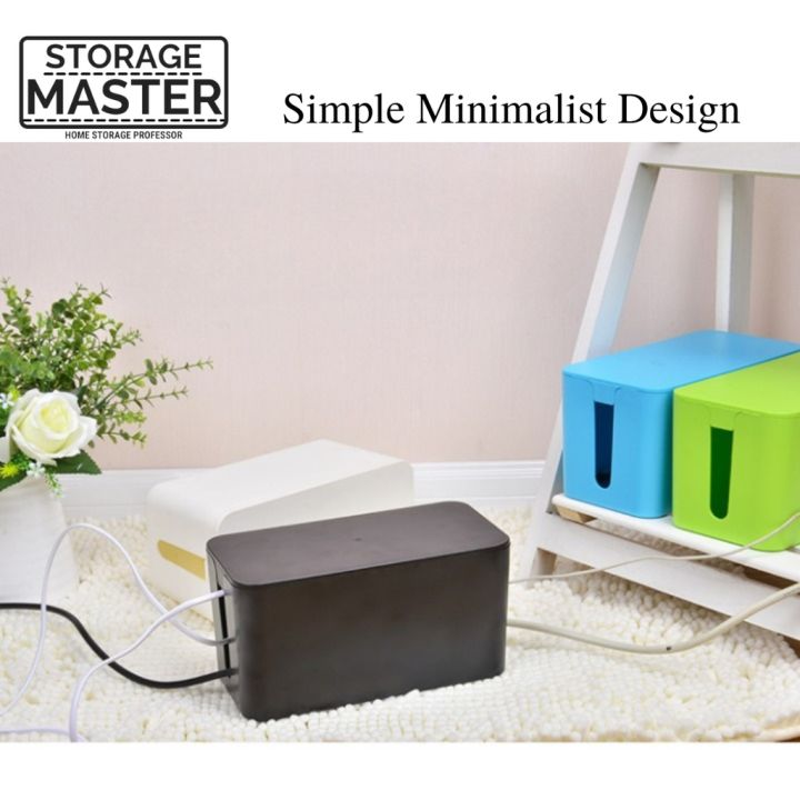 Premium Cable Management Storage Box Minimalist Muji Design Desktop ...