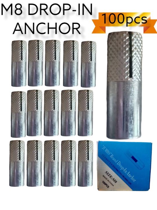 Anchor Grip M8" 100pcs Zinc Plated , Drop-In Anchor, Anchor Grip ...