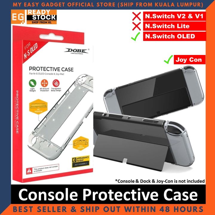 Nintendo Switch OLED Console PC Crystal Clear Case + Joy-Con TPU ...