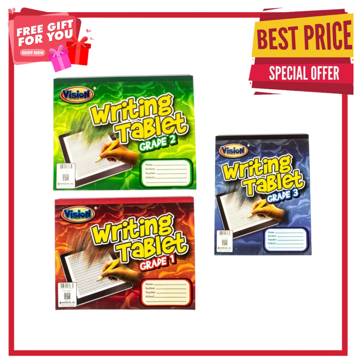 Vision Writing Tablet Grade 1 to Grade 3 Pad Stationary School Supplies ...