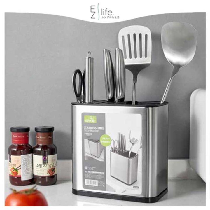 Stainless Steel Knife Holder Kitchen Tool Storage Knives Holder With ...
