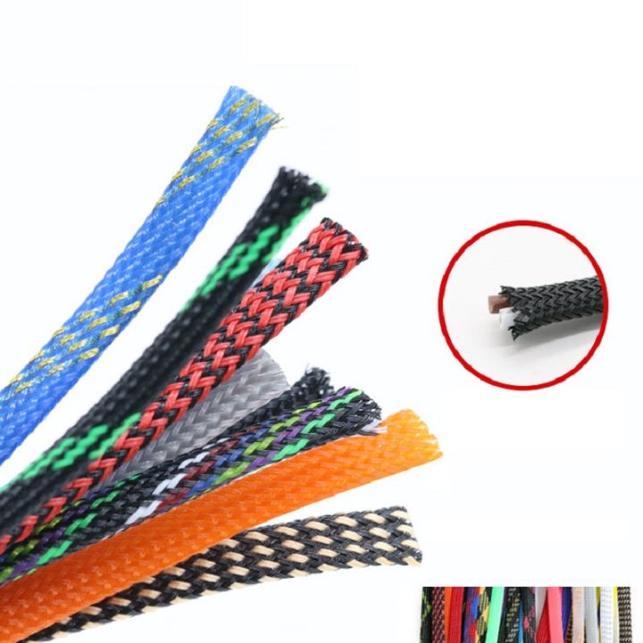 8mm Tight Braided PET Expandable Sleeving Insulated High Density Cable ...