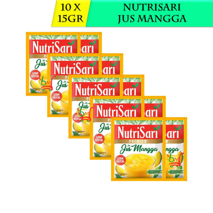 Minuman Bubuk Instan Nutrisari Jus Mangga Premium (rencengan isi 10 ...