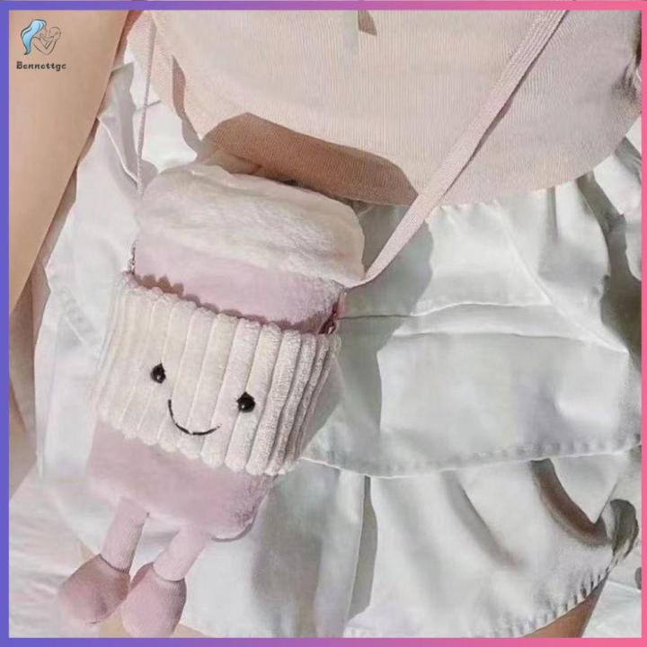 BENNETTGC Plush UK Coffee Milk Tea Bag Amusable Cute Carry Toy Cup ...