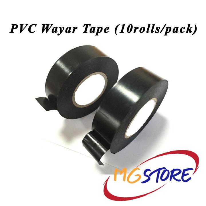 PVC Electrical Tape / Wayar Tape 10 Rolls (Black) | Lazada