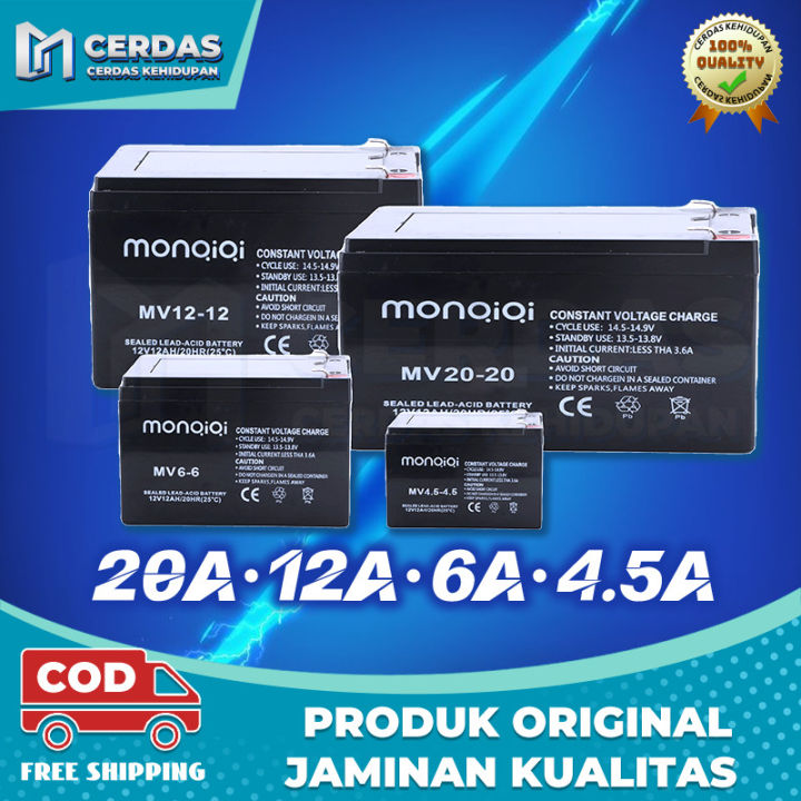 Aki Kering 12v 12ah 8ah 6ah 4ah Tahan Lama Dry Battery Nebulizer ...