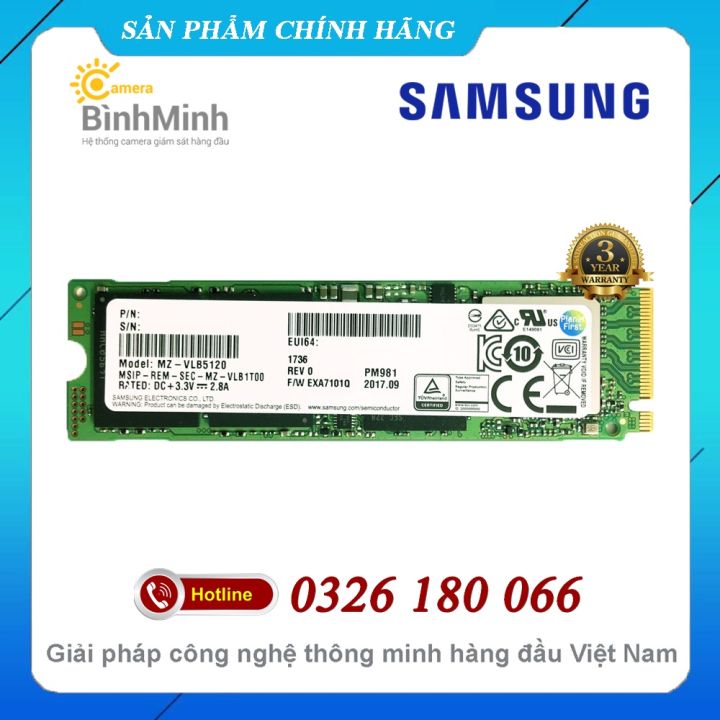 Ổ Cứng SSD 256GB / 512GB Samsung PM981a NVMe M.2 PCIe Gen3 x4 2280 (MZ-VLB256B / MZ-VLB512B ...