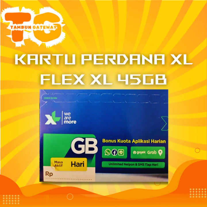 Kartu Perdana XL Combo Flex XL 45GB Nasional Segel | Lazada Indonesia