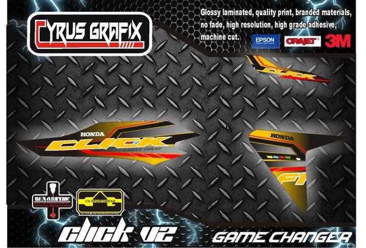 CLICK V2 STOCK DECALS STICKERS | Lazada PH