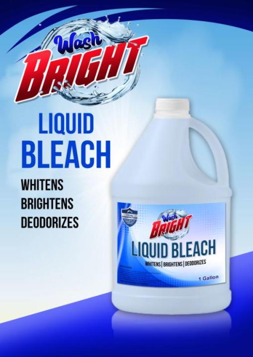 LIQUID BLEACH - MULTIPURPOSE CLOTHES WHITENER AND DISINFECTANT 1 GALLON ...
