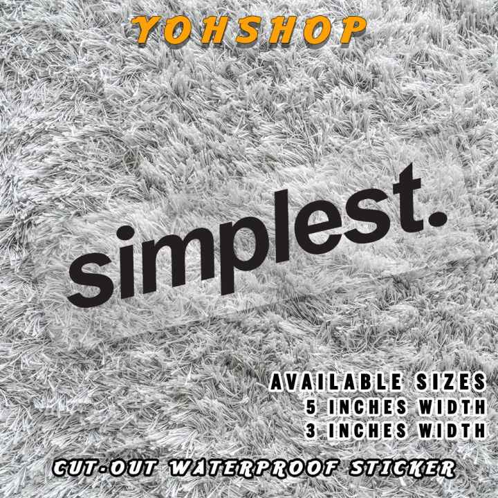 simplest. STICKER / Decal / Tumbler Sticker / Car Sticker / Motor ...