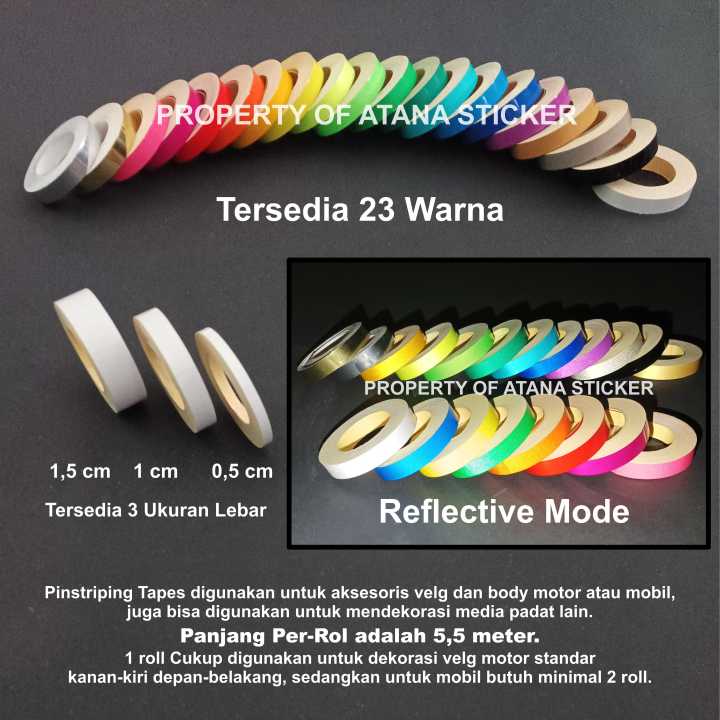Stiker List Velg Body Sepeda Motor Matic Mobil Lis Pelek Wrap ...