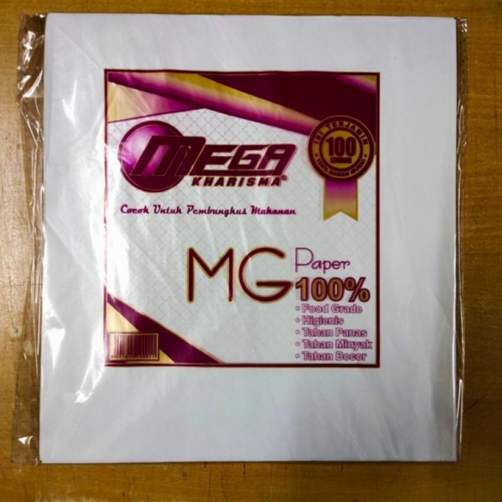 kertas bungkus KFC, kertas nasi, minyak, kertas paper mg mega isi 100 | Lazada Indonesia