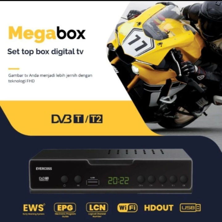 Evercoss STB Set Top Box Max Mega Box TV Digital receiver Full HD ...
