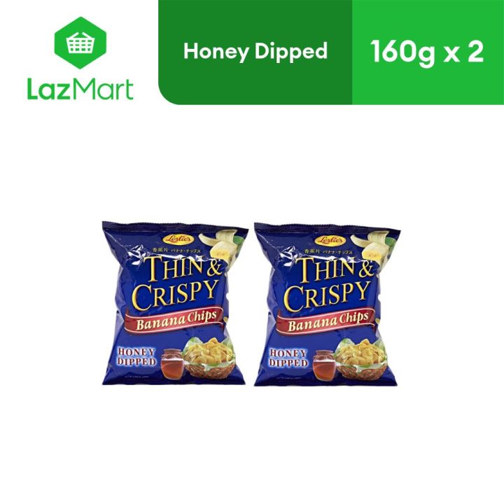Thin & Crispy Banana Chips Honey Dipped 160g x 2 [Expiry Date 2025-06-11] | Lazada PH