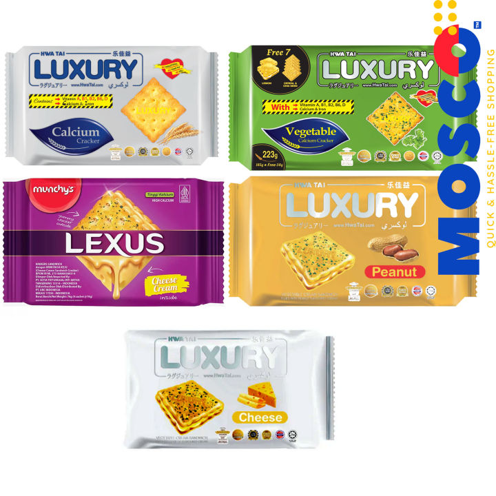 Hwa Tai Luxury Cracker Peanut ♦ Calcium Cracker ♦ Vegetables ♦ Cheese ♦ ...