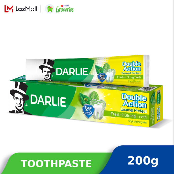 DARLIE Double Action Enamel Protect Strong Mint Toothpaste 200g | Lazada