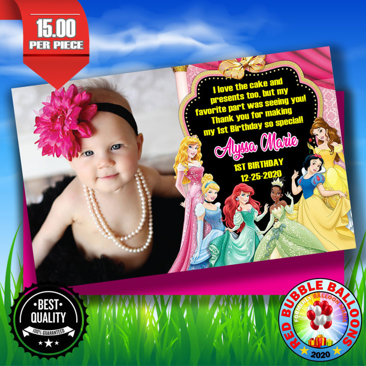 Princess Ref Magnet for Birthday Christening Baptismal and Dedication ...