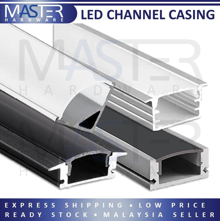 (1M/1.5M) LED Channel Strip Light Aluminium Casing V Profile Track ...