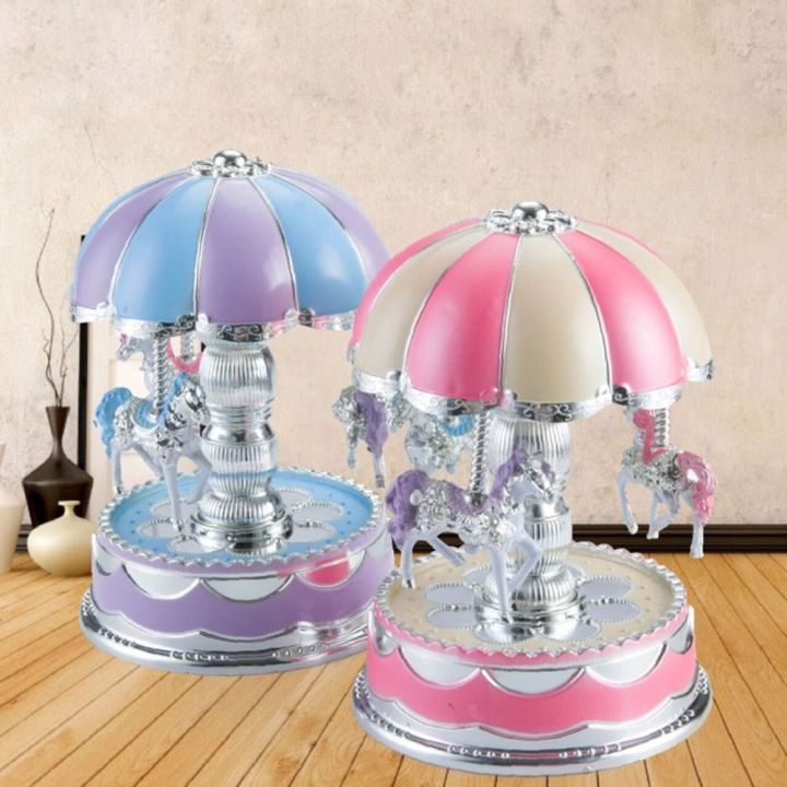 VBBN Dome Design Carousel Music Box European Style Colorful Light ...