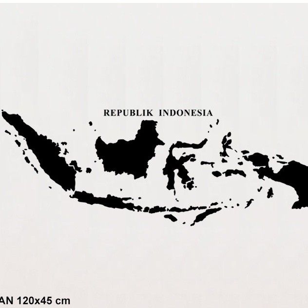 STICKER CUTTING GAMBAR PULAU INDONESIA JAMIN KEREN BUAT KACA ATAU DI ...