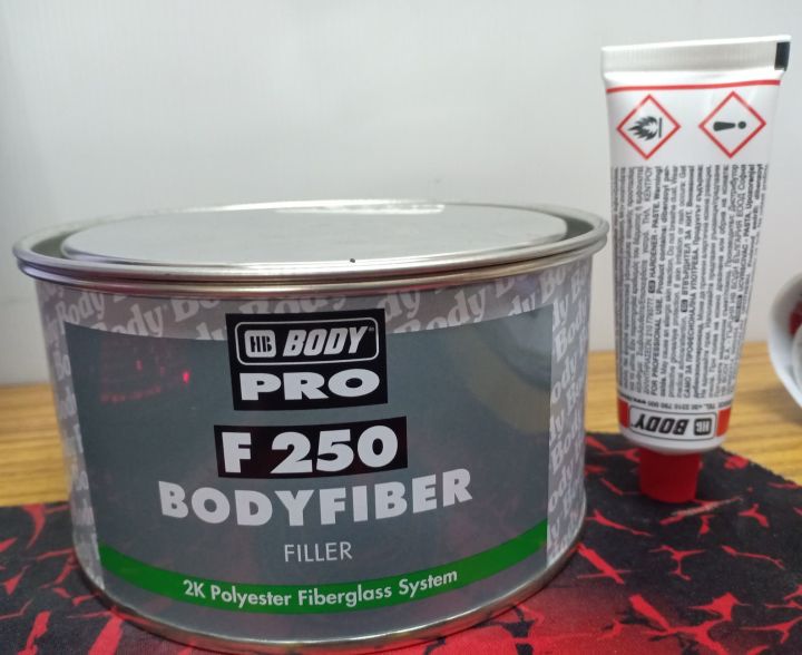 สีโป๊วไฟเบอร์ F250 BODYFIBER บอดี้ไฟเบอร์ สีโป้วรถยนต์ โป้วยึดเกาะเหล็กได้ดี สีโป้วเกาะเหล็ก ...