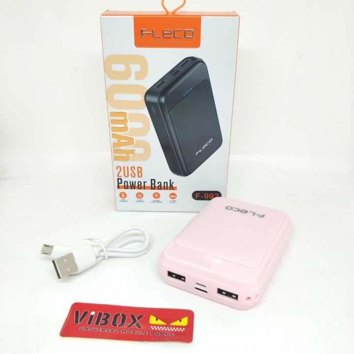 Powerbank Fleco F992 6.000mAh PD 30w Fast Charging Power Bank Led ...