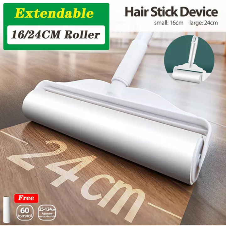 Large Surface Lint Roller, Extra Sticky Device with 3 Extendable Long ...