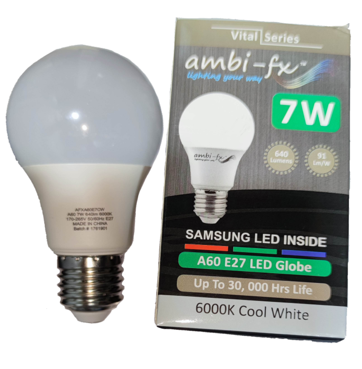 7W LED Bulb E27 6000K (Ambi-Fx) | Lazada PH
