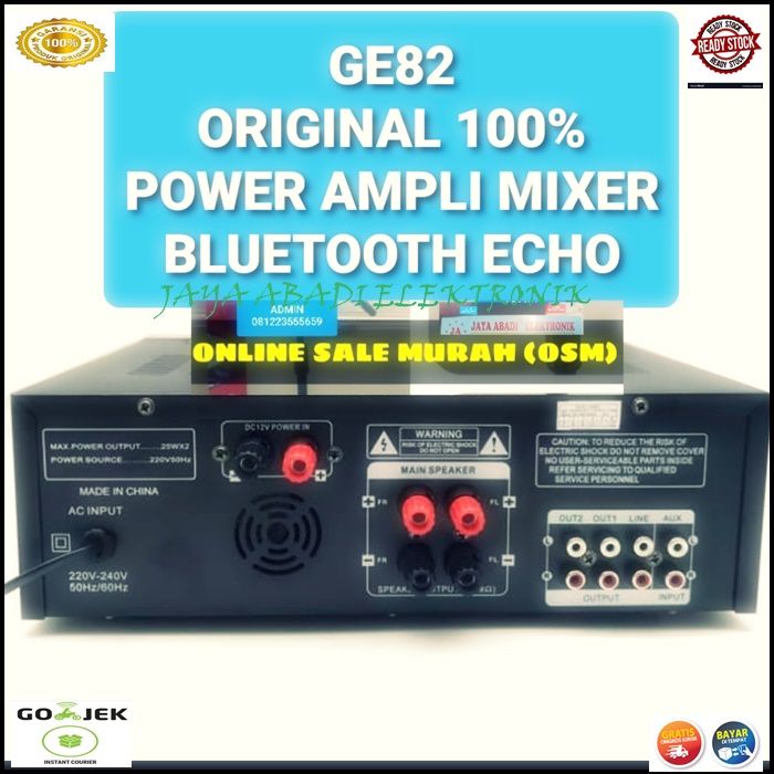 G82 ORIGINAL NEW POWER AMPLI BLUETOOTH MIXER MIXING KARAOKE BLUETOT ...