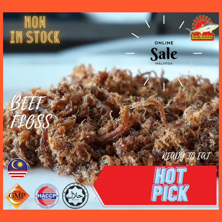 [Ready Stock] Beef Floss Serunding Daging Premium (1KG) (500) (80G) | Lazada