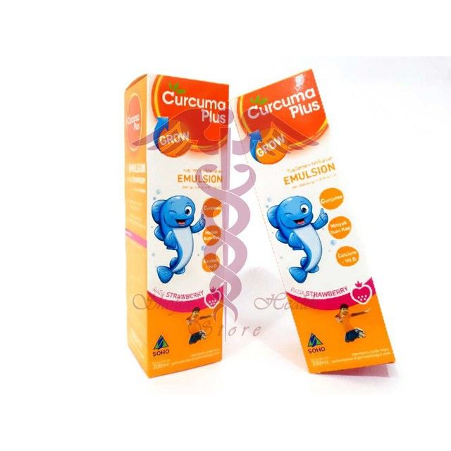 Asli Curcuma Plus Grow Emulsion 200 ml Rasa Strawberry / Multivitamin ...