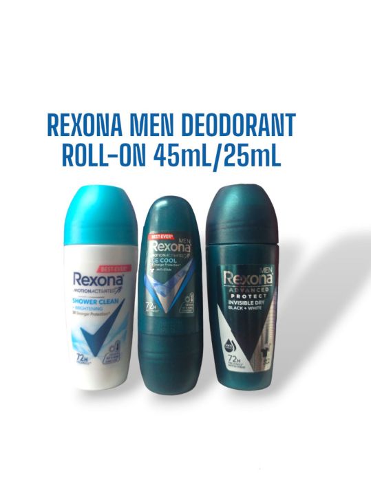REXONA Men Deodorant Roll-On Invisible Dry 45ml/25ml | Lazada PH