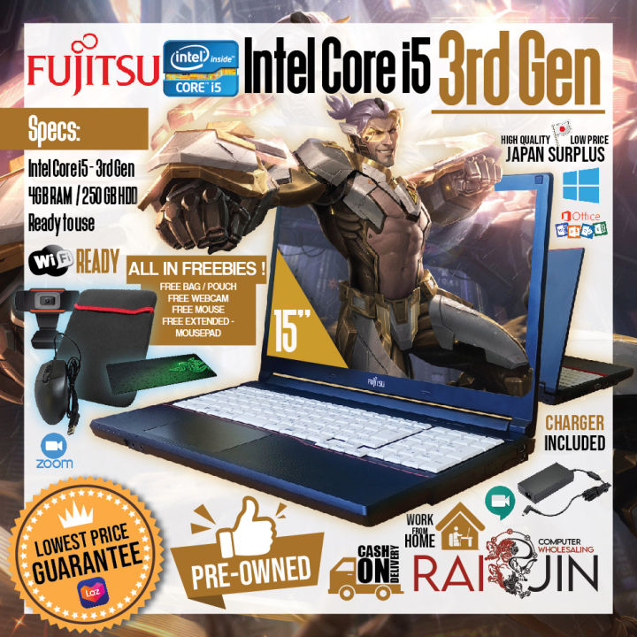 LAPTOP - FUJITSU - INTEL CORE i5 3RD GEN - 4GB OR 8GB RAM OPTIONS ...