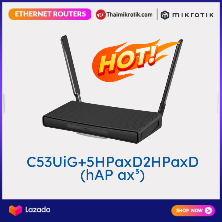 Mikrotik C53UiG+5HPaxD2HPaxD (hAP ax³) | Lazada.co.th