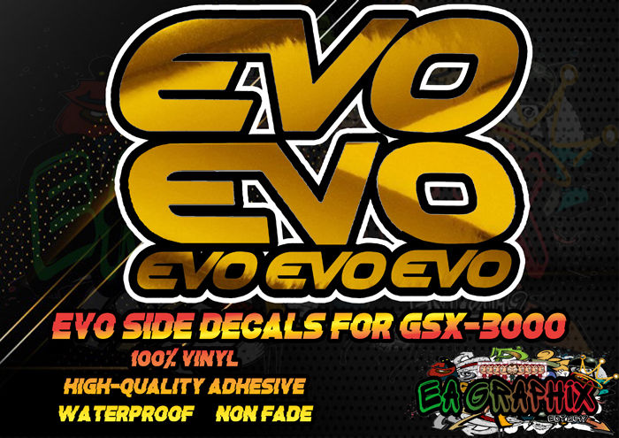 EVO HELMET SIDE STICKER SET ( GOLD ) | Lazada PH